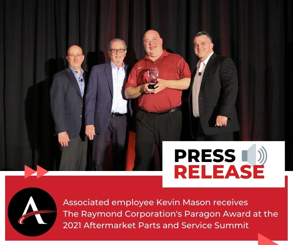 Associated Employee Receives The Raymond Corporation’s Paragon Award